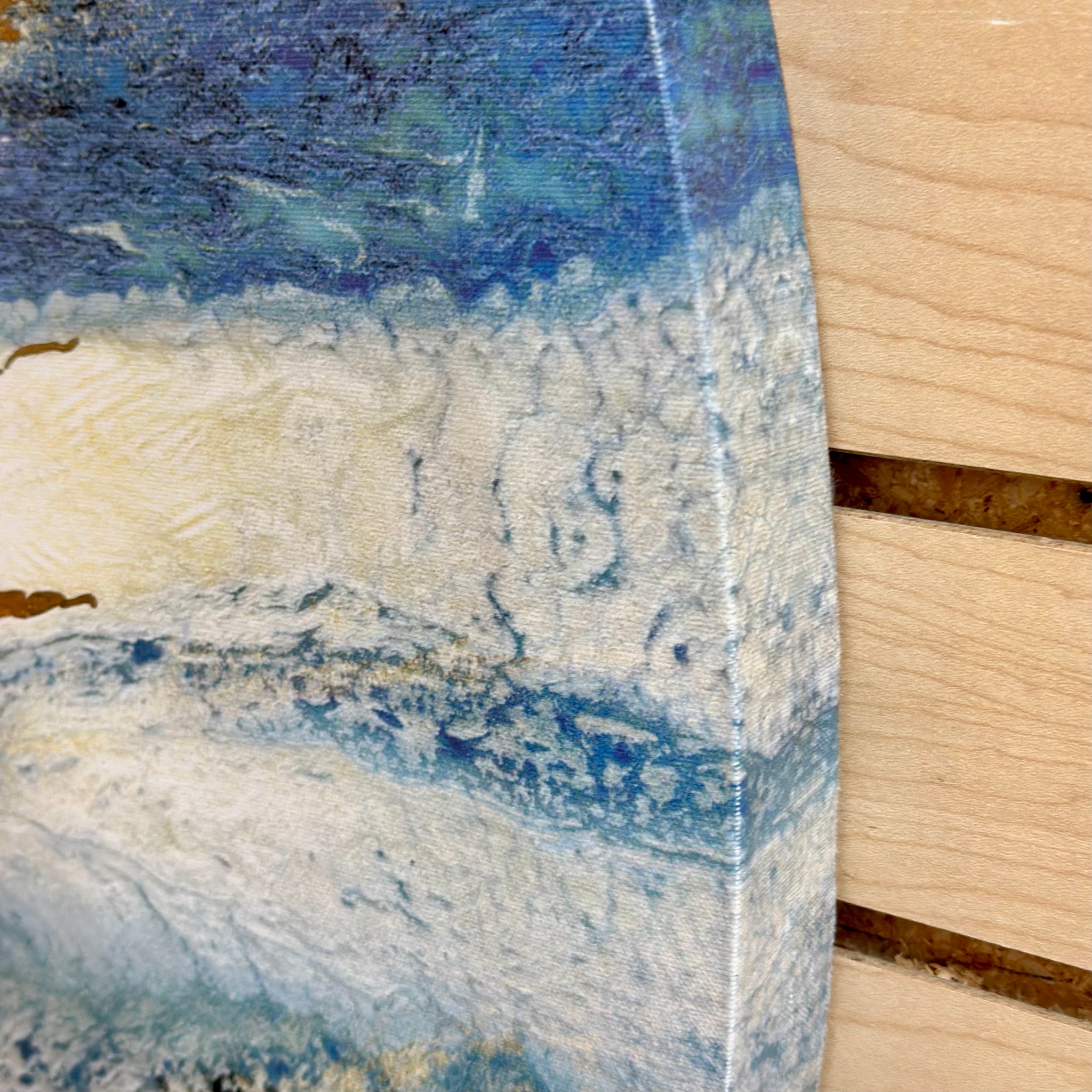 Round Blue Abstract – Home Again Wilmington